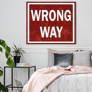 Oliver Gal 'Wrong Way' Typography and Quotes Wall Art Canvas Print ...