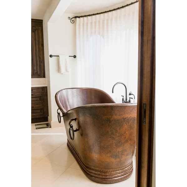 hammered copper bath