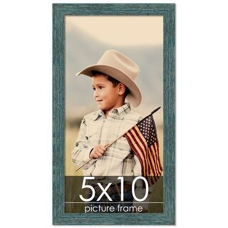 5x10 Distressed/Aged Complete Wood Picture Frame with UV Acrylic, Foam ...