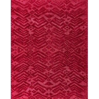 Ahgly Company Machine Washable Abstract Ferrari Red Area Rugs - Bed ...