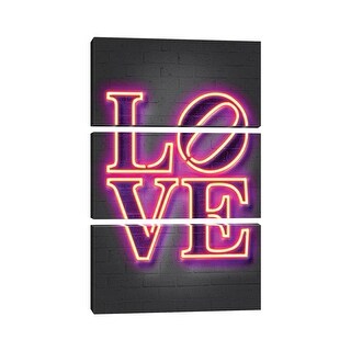 iCanvas "Love" by Octavian Mielu 3-Piece Canvas Wall Art Set - Bed Bath ...