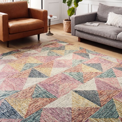 Alexander Home Kaleidoscope Diamond Hand-Hooked Wool Rug - On Sale ...