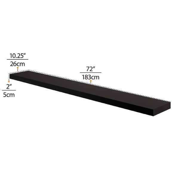 Wallniture RONDA 72 inch Floating Shelf with Hidden Brackets, Long ...