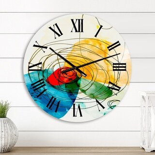 Designart 'Minimalistic Trendy Abstracts With Colorful Shapes V' Mid ...