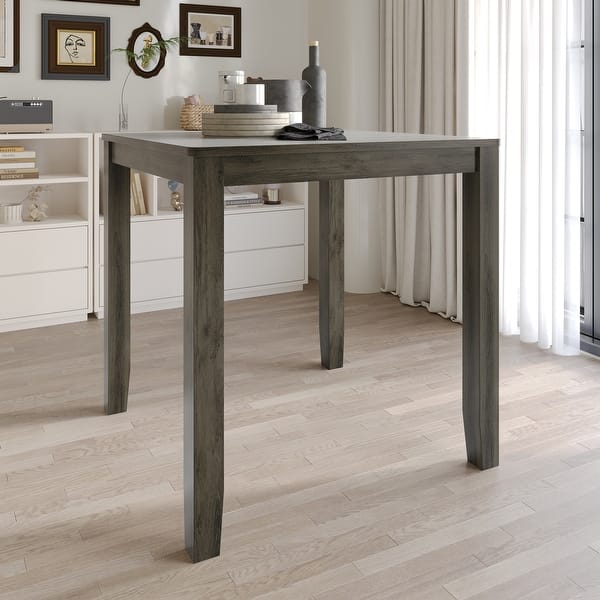 CraftPorch Simple Rustic Square Counter Height Dining Table - Grey - On ...