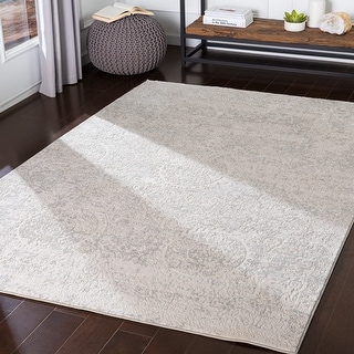 Cheyenne Abstract Grey and White Viscose Blend Area Rug - On Sale - Bed ...