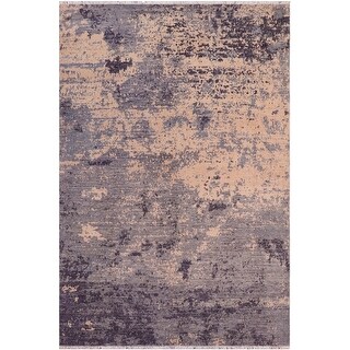Eclectic Ziegler Carri Gray Tan Hand-knotted Wool Rug - 7'9" x 9'11 ...