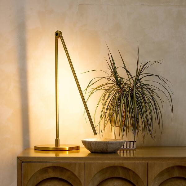 Brightech Libra LED Dimmable Table Lamp - Brass - Bed Bath & Beyond ...
