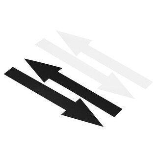 20Pcs 8"x2" Arrow Sticker PVC Adhesive Large Arrow Sign Black/White ...