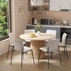 PAKASEPT Round Dining Table, Modern Kitchen Table with Solid Wood ...