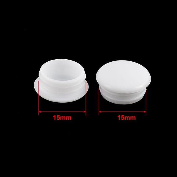 Plastic Round Flush Mount Cable Connector Hole Cover Plugs 15mm 16pcs ...