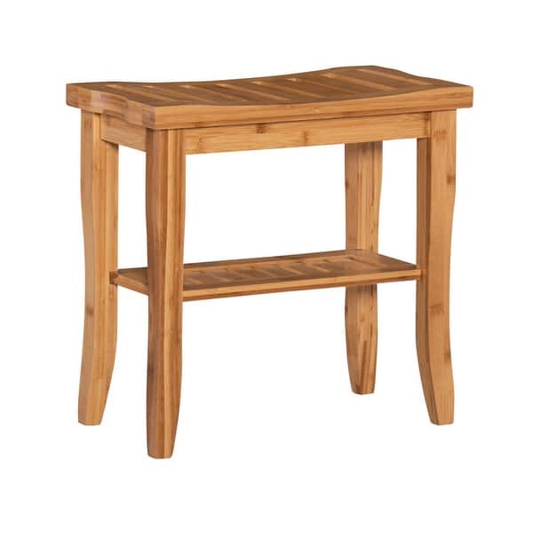Linon Bracken Bamboo Stool - Natural - Bed Bath & Beyond - 17982303