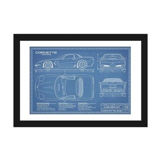 iCanvas "Corvette (C5) Z06 Blueprint" by Action Blueprints - Bed Bath ...