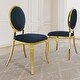 Modern Luxurious Upholstered King Louis Side Chairs Dining Chair(Set of ...