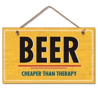 Hanging Wood Sign - Cheaper Than Therapy - Bed Bath & Beyond - 32713008
