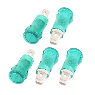 5Pcs AC220V 10mm Mount Dia Round Indicator Pilot Light Green - Bed Bath ...