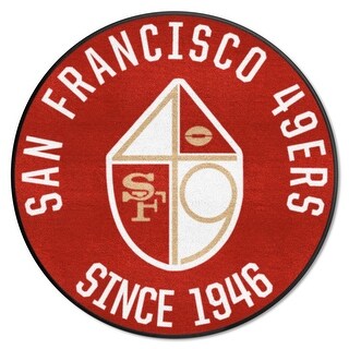 San Francisco 49ers Roundel Rug - 27in. NFL Retro Logo, 49ers Shield ...