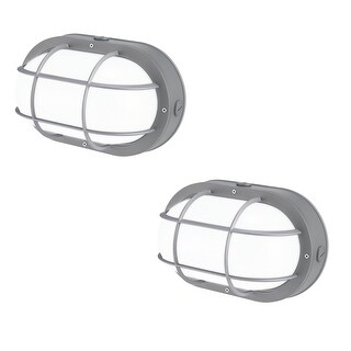 Outdoor 12ft LED Bulkhead Light, 20W Oval Nautical Wall Sconces, 5000K ...