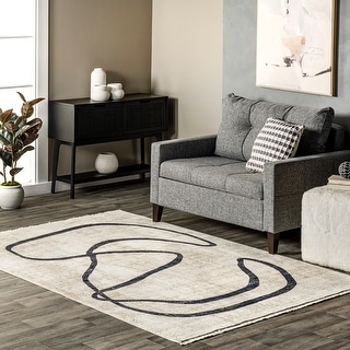 Nuloom Hayley Modern Abstract Fringe Area Rug - Bed Bath & Beyond ...