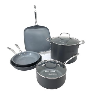 COMMERCIAL CHEF 7-Piece ECOPAN Cookware Set for Home & Kitchen - Bed ...