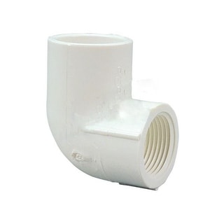 1 in. x 0.5 in. White PVC PVC 90 Reducing Elbow - Bed Bath & Beyond ...