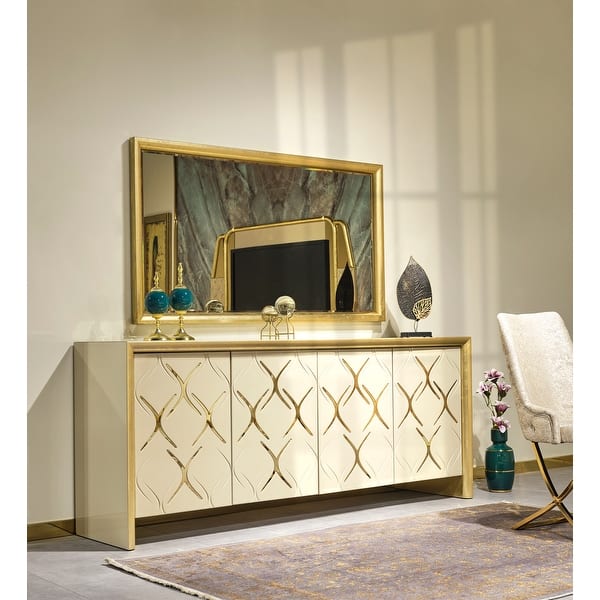 Napoli Modern Buffet With Mirror For Dining Room - Bed Bath & Beyond ...
