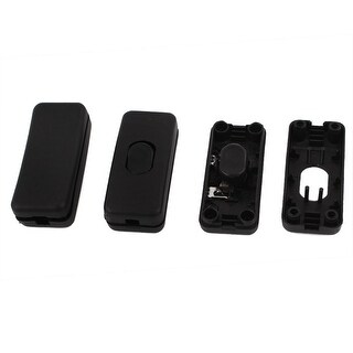 AC 250V 2A Bedroom Table Lamp Rocker Rewirable Inline Cord Switch Black ...