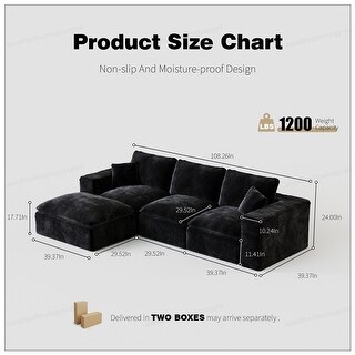 L-Shape Left-right interchangeable Corduroy Modular Sofa - Bed Bath ...