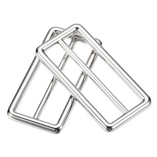 50mm(1.97") Metal Slide Strap Adjustable Buckle Fastener Silver Tone ...