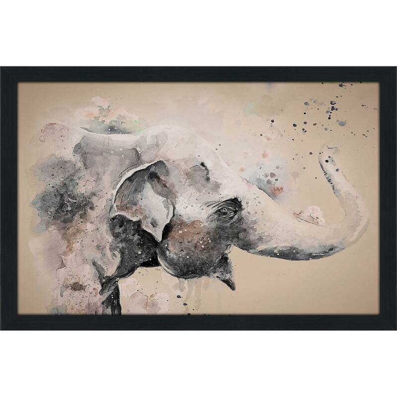 "Sandstone Elephant (Horizontal)" Print on Acrylic - Overstock - 36559612