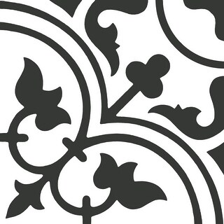 Industry Tile 8x8 Black and White Bell Porcelain Tile - Bed Bath ...