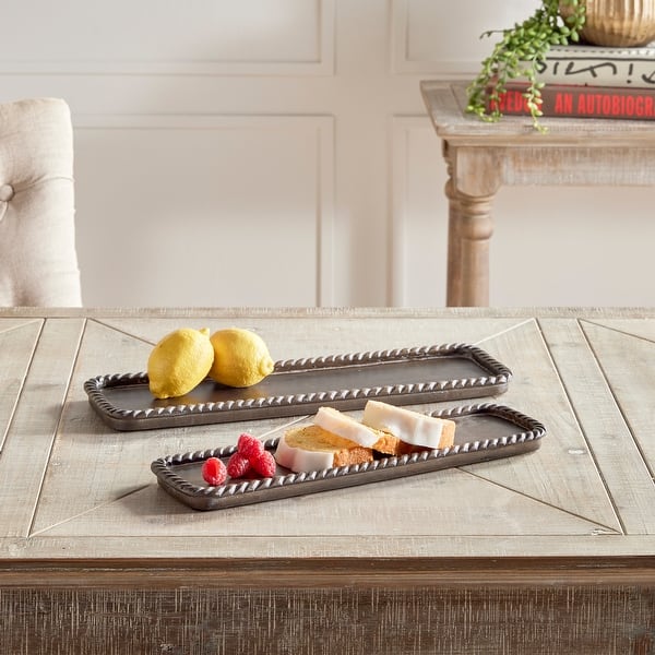 Langley Rectangular Trays, Set of 2 - On Sale - Bed Bath & Beyond ...