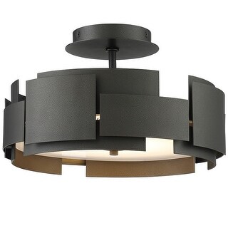 Miseno 14" Wide LED Semi-Flush Ceiling Fixture - Bed Bath & Beyond ...