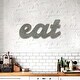 Gray Metal Eat Wall Sign - Bed Bath & Beyond - 36272345