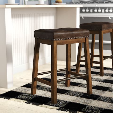 Copper Grove Hanoi Brown 30-inch Backless Bar Stools (Set of 2) - On ...