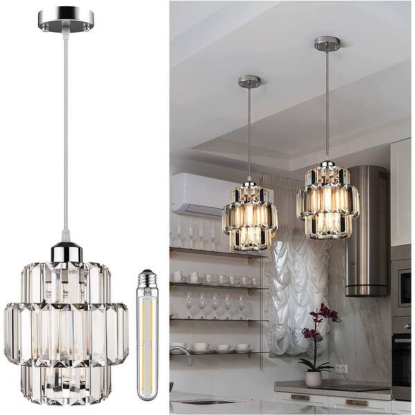 Mini crystal pendant lighting chrome pendant light for kitchen - Bed ...