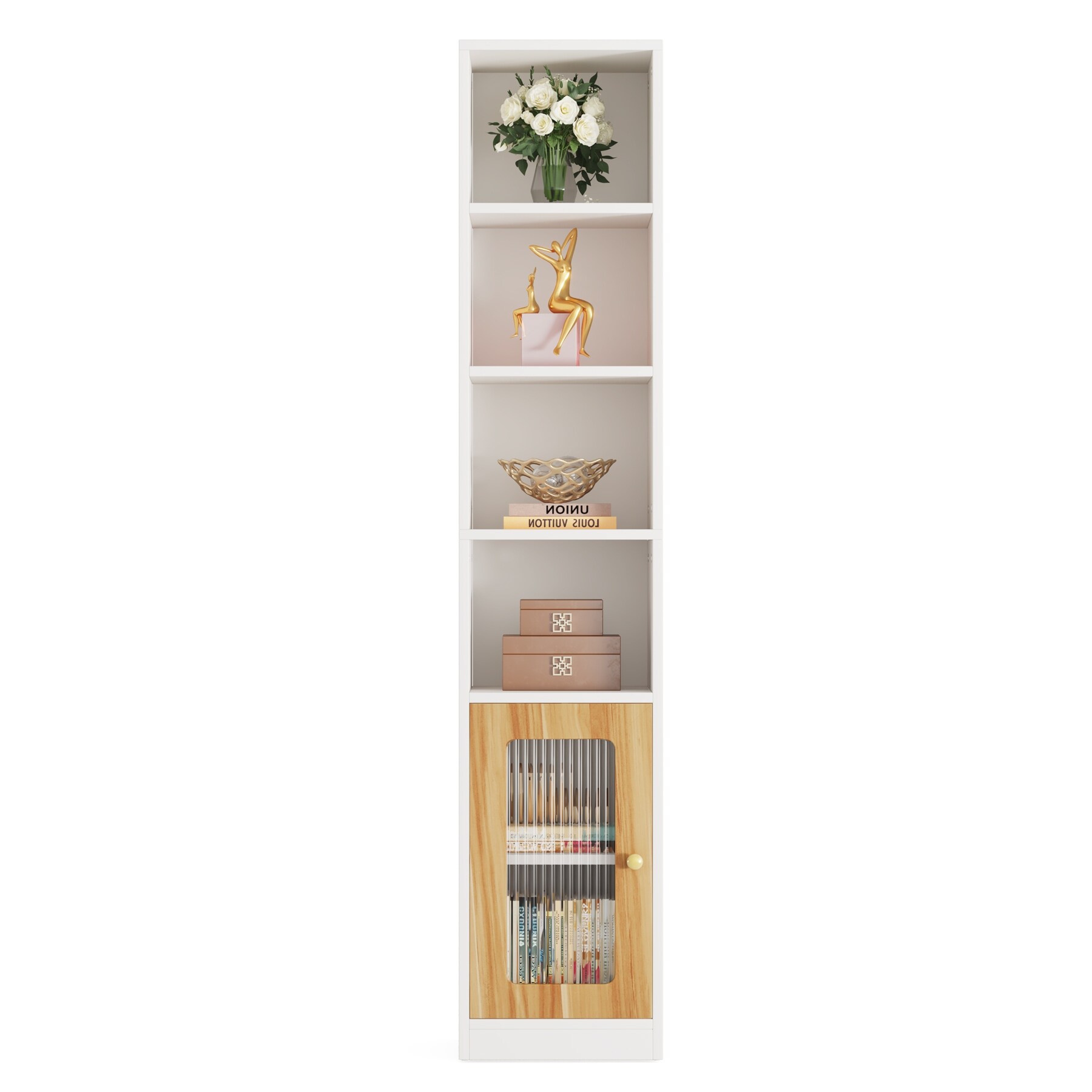 Narrow cube shelf store