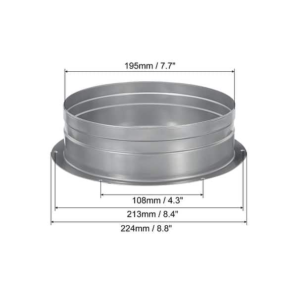 Duct Connector Flange, Metal Straight Pipe Exhaust Hose Flange HVAC ...