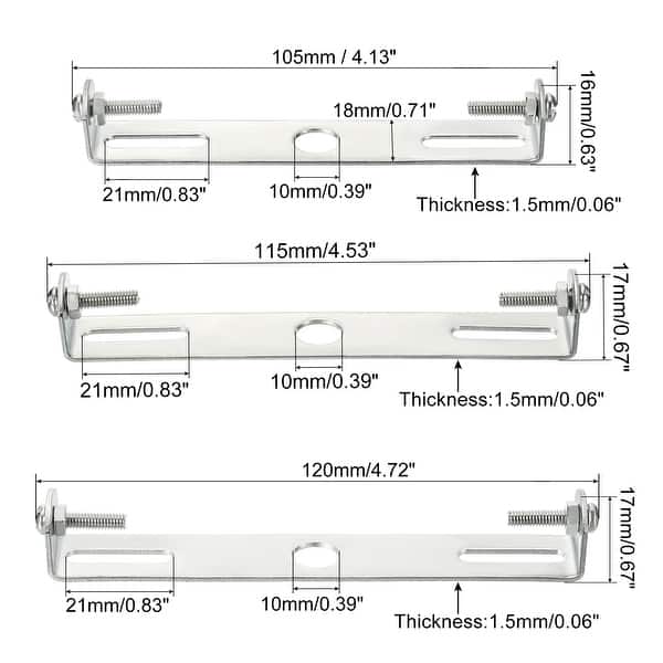 6pcs Ceiling Light Plate Fixture Chandelier Mounting Bracket - Silver ...