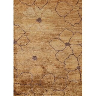 Nature Print Floral Area Rug Handmade Jute Carpet - 4'6" x 6'5" - Bed ...