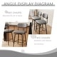360 °Rotating Bar Chair Bar Stool Bar Stools Set Of 2 Piece Set With ...