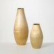 Sullivans Lustrous Brushed Gold Metal Vase Set of 2, 18"H & 11.5"H Gold ...