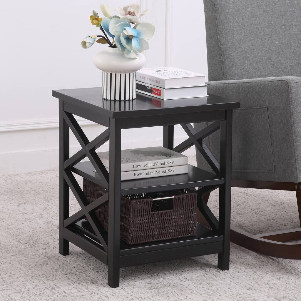 Preston 'X' Frame Side Table - Overstock - 34551955