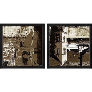 Noah Li-Leger 'Architectural Renaissance' Framed Art (Set of 2) - Bed ...