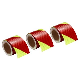 Reflective Tape, 3 Roll 10 Ft x 2-inch Safety Tape, Fluorescent Yellow ...
