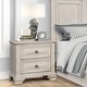 Roundhill Furniture Renova Distressed Parchment 2-Drawer Nightstand ...