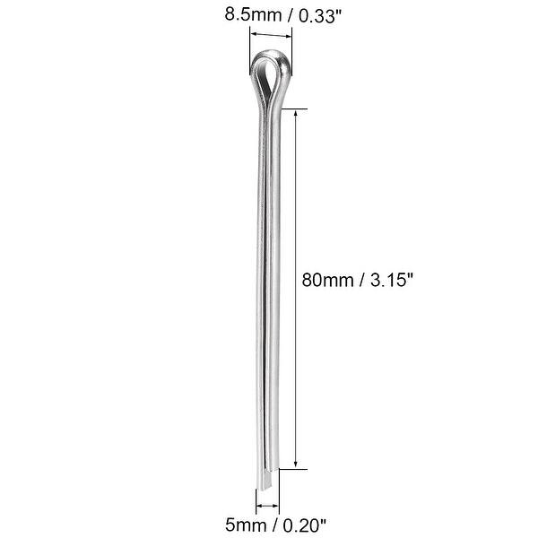 Split Cotter Pin - 5mm x 80mm 304 Stainless Steel 2-Prongs 8Pcs ...