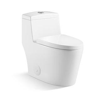 Contour III 1-piece 1/1.5 GPF Dual Flush Elongated Toilet in White ...