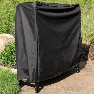 Cover for Log Rack Black Polyester with PVC Backing - 4' - Bed Bath ...
