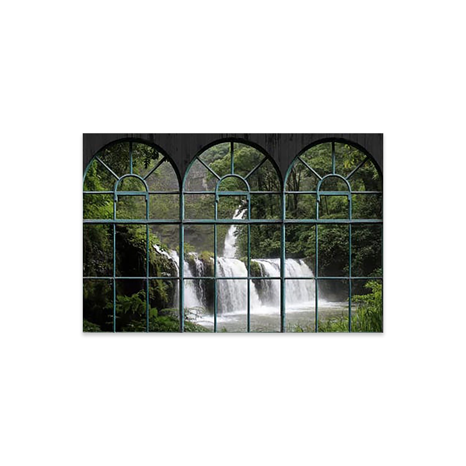 Waterfall Window View Print On Acrylic Glass by Unknown Artist - Bed ...